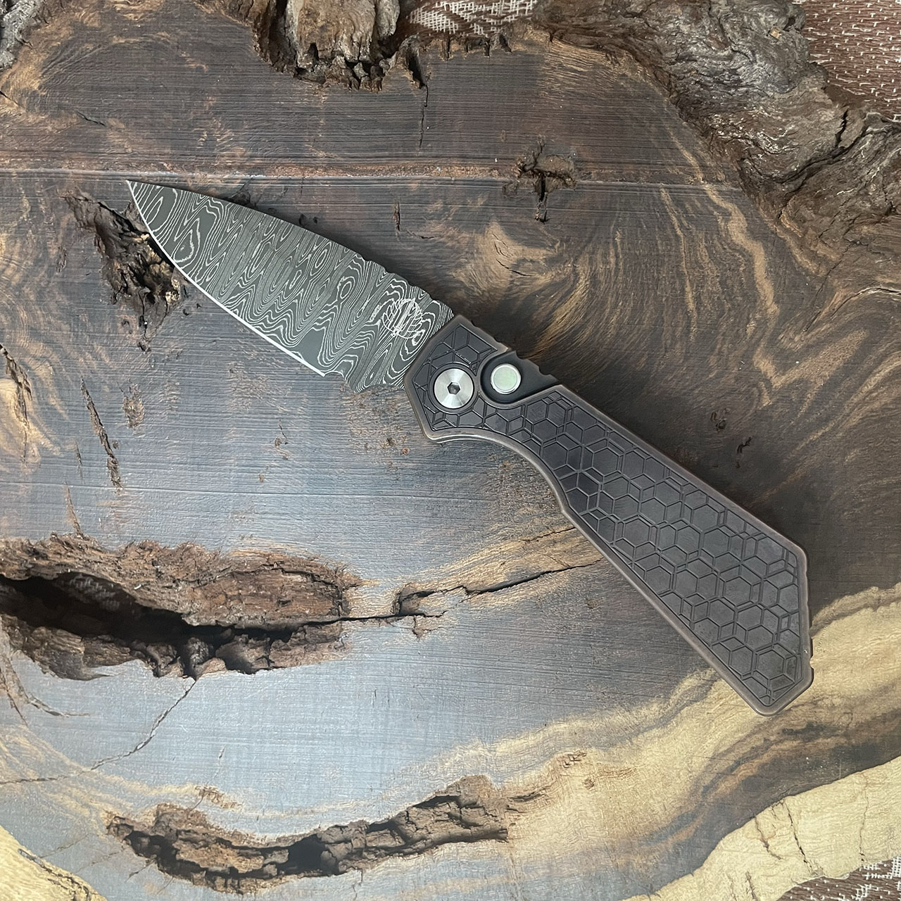 Pro-Tech 2023 Strider PT+ 007 Auto Antique PVD 17-4 Steel Handle ...