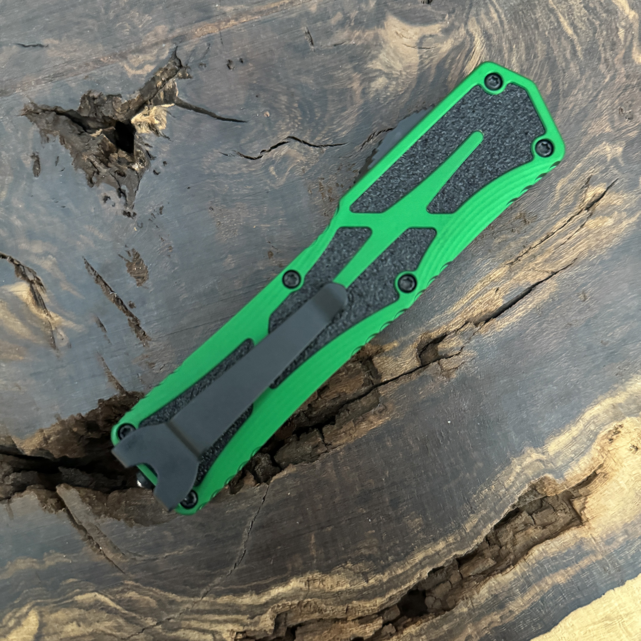 Heretic Knives Colossus T/E Toxic Green w/ Black Grip Inlays DLC Standard H040-6A-TXGRN ...