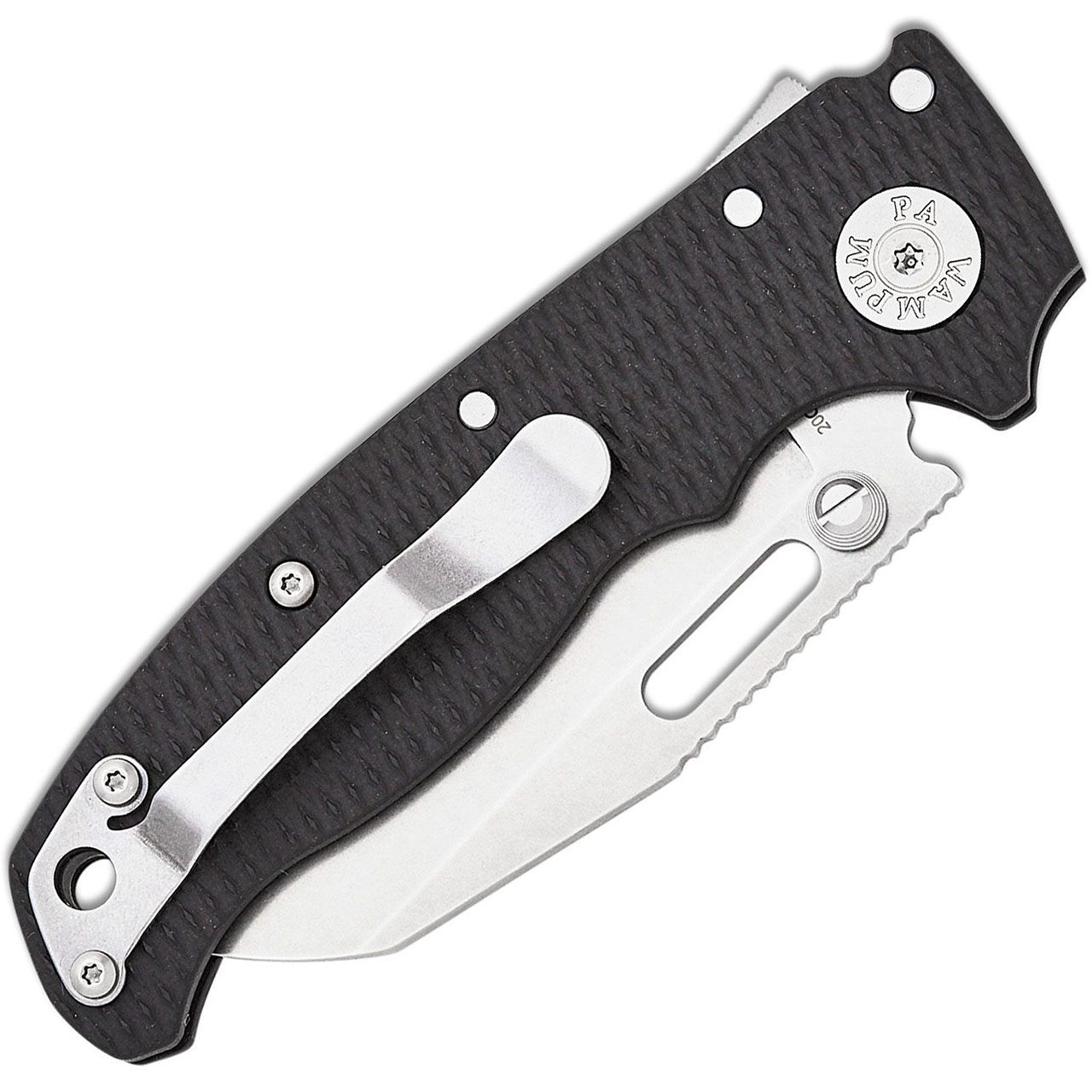 Demko AD-20.5 Shark Lock Black G10 Handle Stonewash Shark Foot CPM-20CV Blade | American Edge Knives