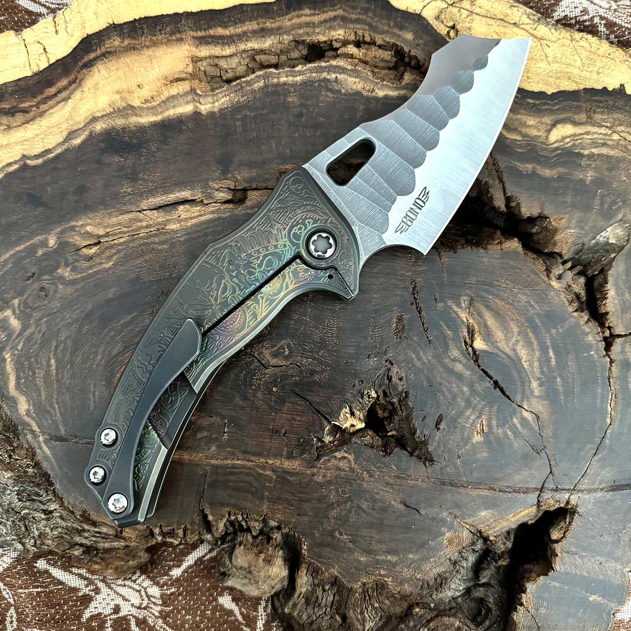 Borka Blades x Ti2Design Shylock 4 Horseman Spectrum Finish Titanium ...