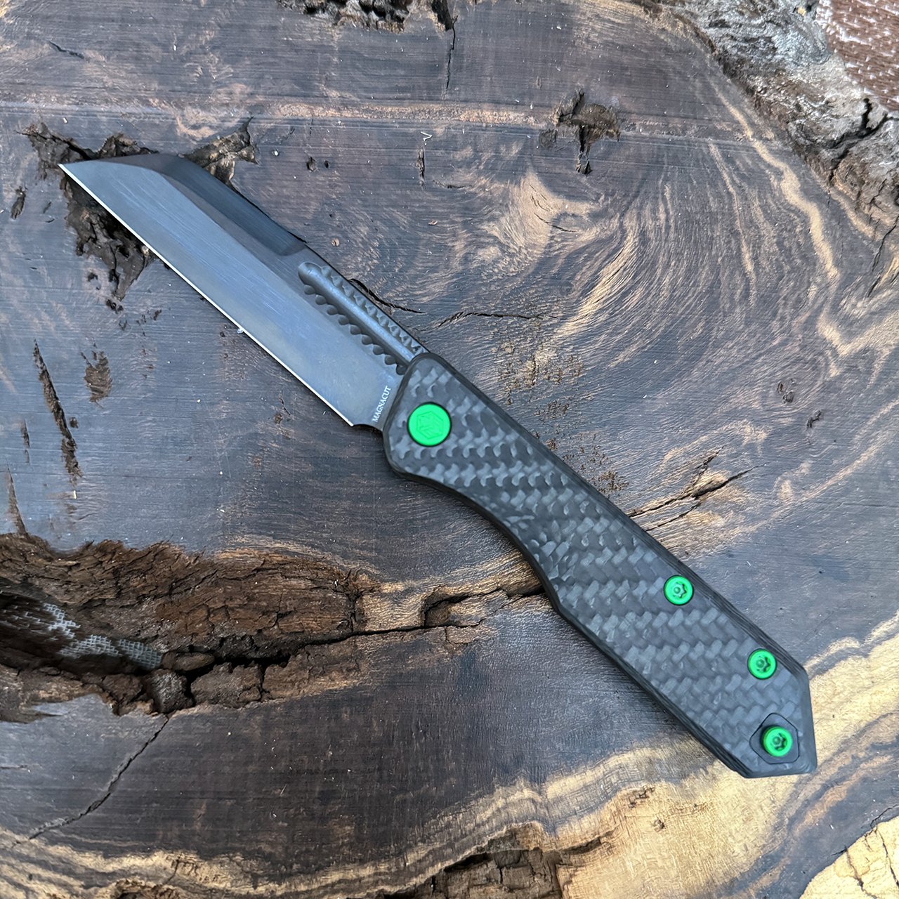 Heretic Knives Jinn Slip Joint Carbon Fiber Handle DLC Blade Toxic ...