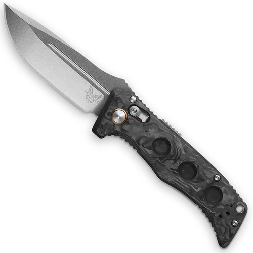 Benchmade Mini Auto Adamas Axis Lock Marbled Carbon Fiber Handle Drop ...
