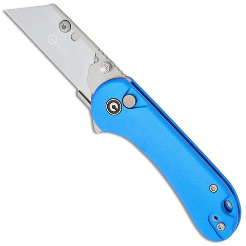 Civivi Elementum Utility Button Lock Blue Handle Utility Blade C23039B ...