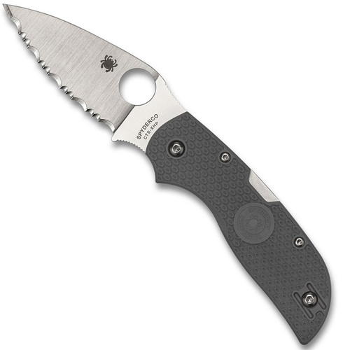 Spyderco Chaparral Lightweight Lock Back Gray FRN Handles Satin CTS-XHP ...