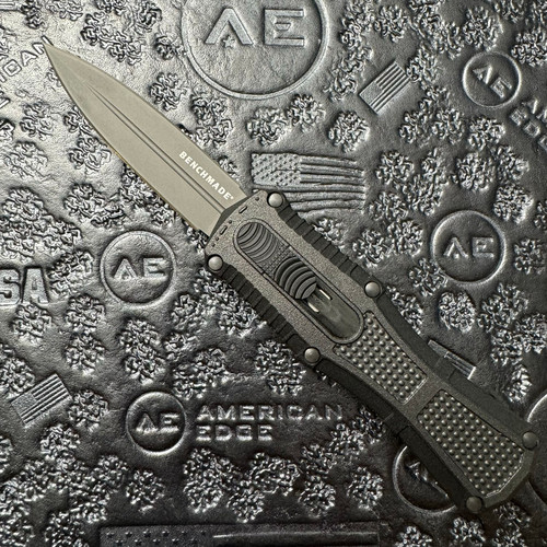 Benchmade Mini Claymore OTF Auto Black Grivory Handle Smoke Gray PVD ...