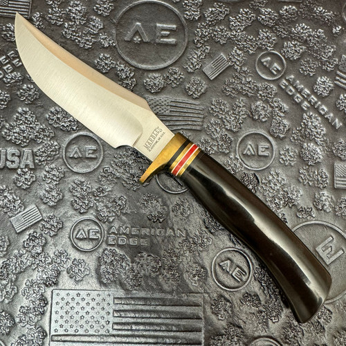 Marbles Bison Fixed Blade Black Micarta Carver Handles Satin Blade ...