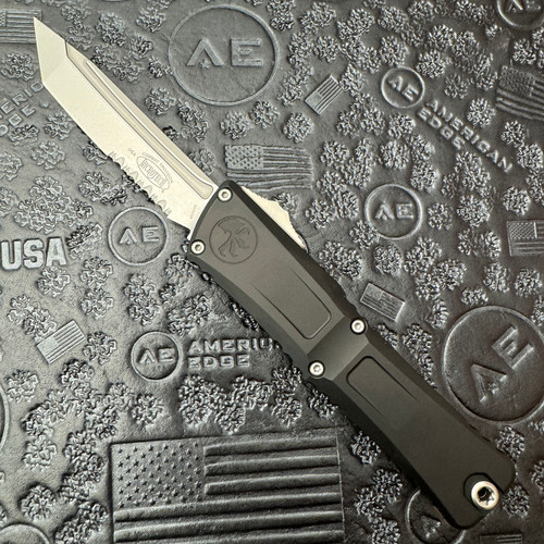 Microtech Combat Troodon T/E Gen III Black Stonewash Partial Serrated ...