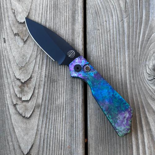 Pro Tech Strider Pt Auto Solid Northern Lights Anodized Handle Dlc