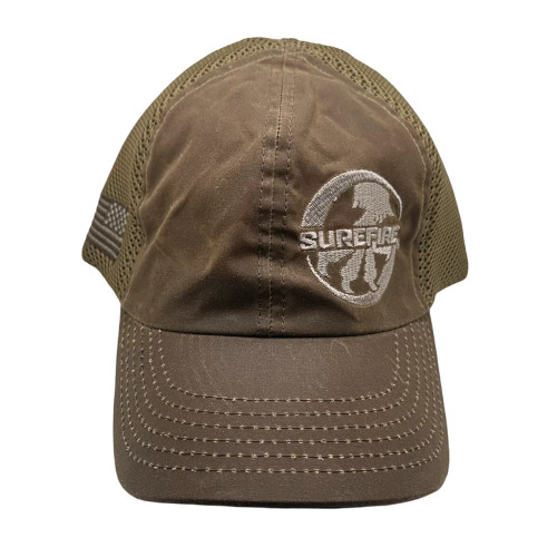 Microtech Surefire Collaboration Offset Logo Brown Hat | American Edge ...