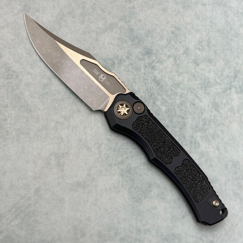 Heretic Knives Wraith V4 Auto Bowie Black Handle W Black Grip Tape