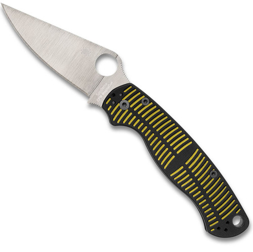 Spyderco Paramilitary 2 Salt Compression Lock Yellow/Black G-10 Handles ...