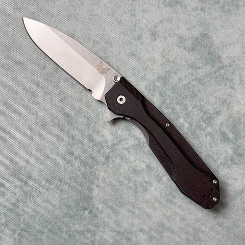 Benchmade Osborne Proxy Frame Lock Black Dyed G10/Titanium Handle Bead ...