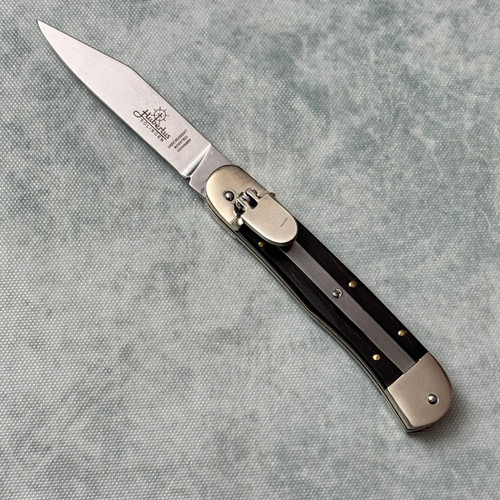 Hubertus Springer Medium Clip Point Auto Ebony Wood Handle 10 ...