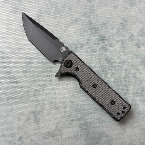Chaves Knives Blue Label T.A.K. Liner Lock TE Black Micarta Black Blade ...