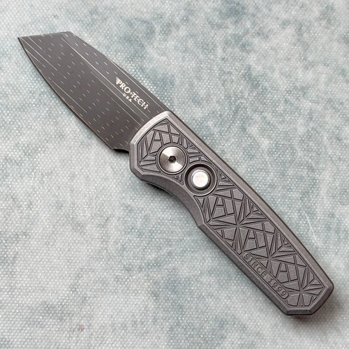 Pro-Tech Runt 5 Reverse Tanto Distressed Nexus Pattern 17-4 Steel ...