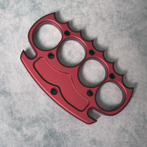 NCC Knives Knuck Spiked Grapnel Red Four Finger Aluminum Paperweight ...