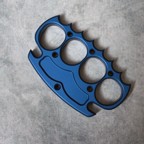 NCC Knives Knuck Spiked Grapnel Blue Four Finger Aluminum Paperweight ...