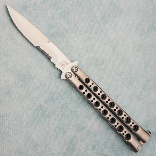 Benchmade Balisong Model 42S Weehawk Butterfly Milled Titanium Handle ...
