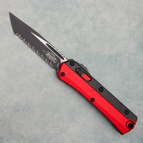 Microtech Glykon T/E Red Full Serrated Nickel Boron Internals 185-3RD ...