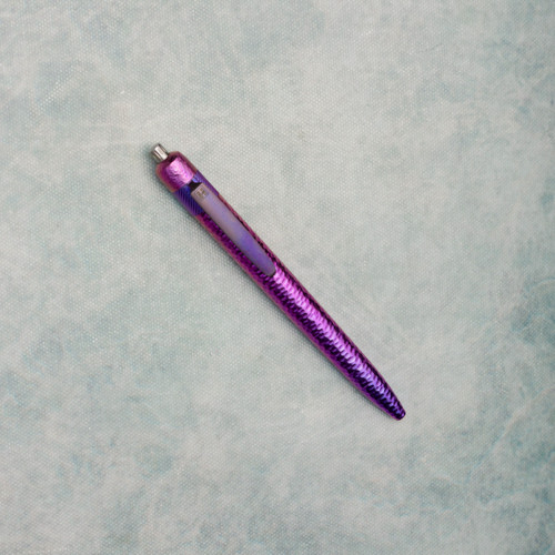 Herman Epika Pen Hammered Purple/Blue Titanium | American Edge Knives