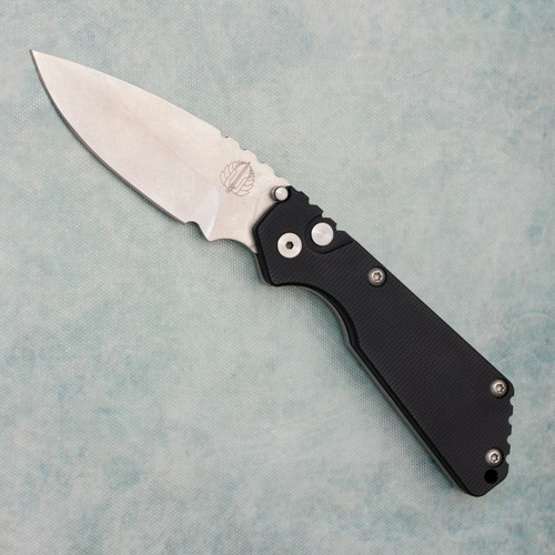 Pro-Tech Strider SnG Auto Custom 416 Stainless Steel Frame w/ Black G ...