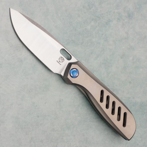 Poikilo Blade Gecko Frame Lock Titanium Handle Satin M398 Blade WS5 ...