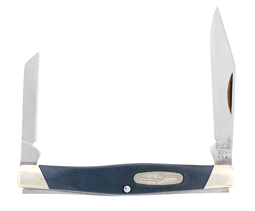 Buck 305 Lancer Pen Knife Work-Man Gray Saw Cut Delrin | American Edge ...