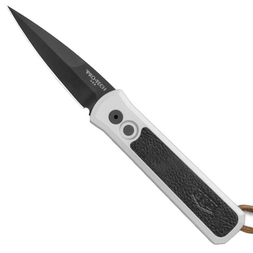Pro-Tech Godson GSD Silver Handle w/ Black Leather Inlay DLC Blade 7GSD ...
