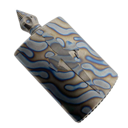 Marfione Customs Blood & Iron Tactical Short Flask Flamed Titanium ...