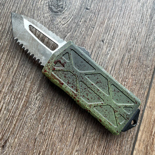 Microtech Exocet OTF Money Clip T/E Outbreak Serrated Signature Series ...
