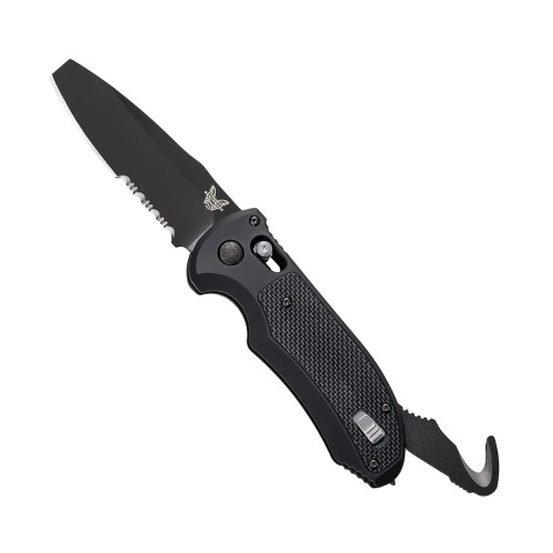Benchmade Auto Triage Rescue Knife Black Aluminum Handles With Black ...