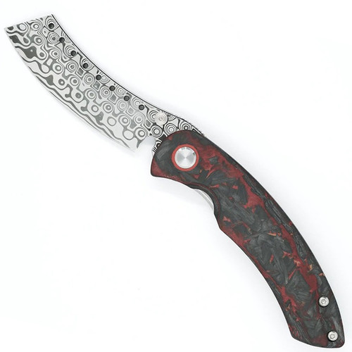 Red Horse Knife Works Hell Razor P Liner Lock Marbled Carbon Fiber ...