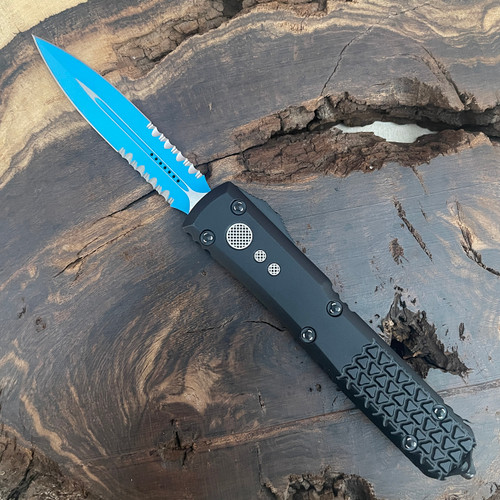 Microtech Ultratech D/E Jedi Knight Blue Serrated Signature Series 122 ...