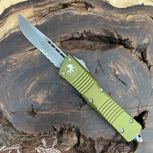 Microtech Combat Troodon S/E OD Green Apocalyptic Serrated 143-11APOD ...