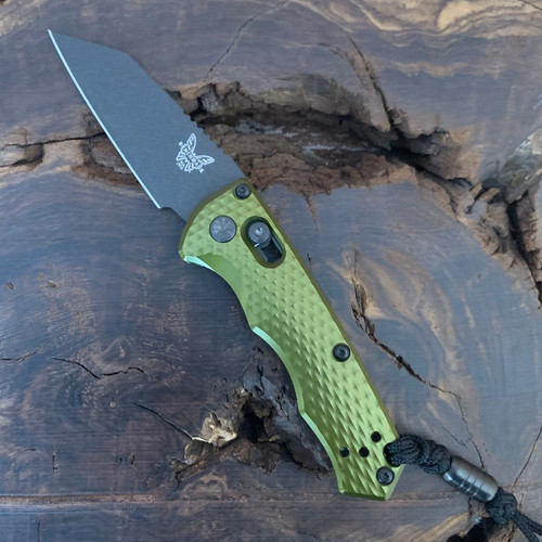 Benchmade Auto Immunity Axis Lock Auto Woodland Green Aluminum Handle ...