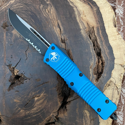 Microtech Combat Troodon S/E Blue Black Serrated 143-2BL | American ...