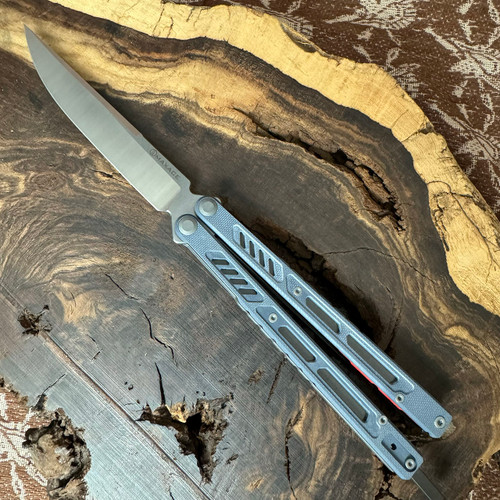Maxace Banshee V2 Balisong Butterfly Knife Grey G10 Handle Satin Blade ...