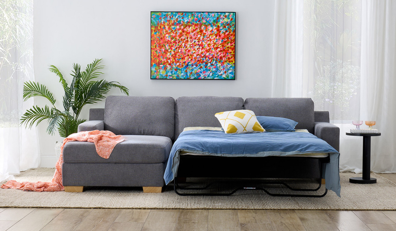 Austin 3 seat chaise sofa with storage sofa bed Focus on Furniture