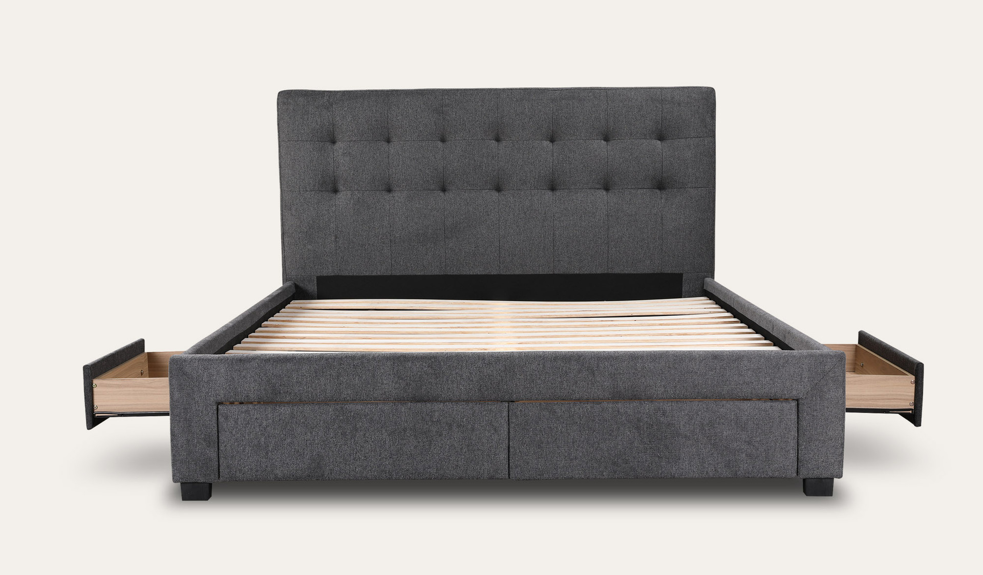 Emily upholstered bed with storage drawers | Focus on Furniture