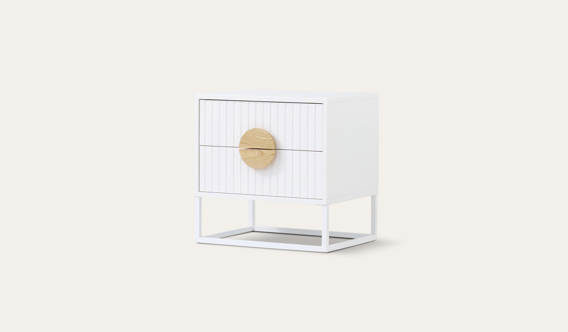 Milton white bedside table | Focus on Furniture