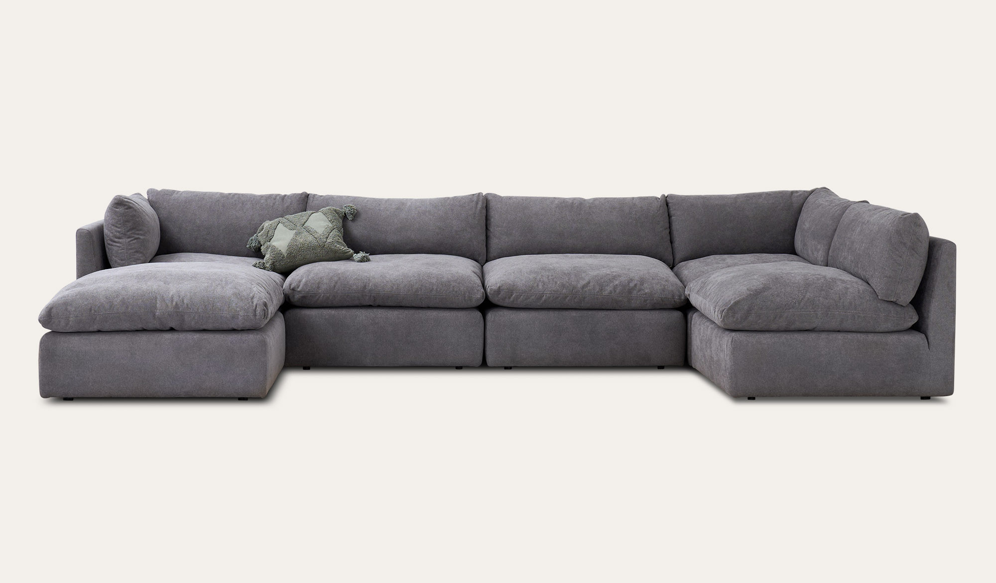 Chadwick 6 pce modular corner lounge includes ottoman | Focus on Furniture