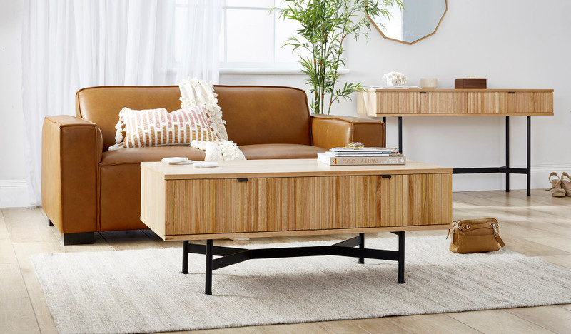 Sandy Hardwood Coffee Table | Focus on Furniture