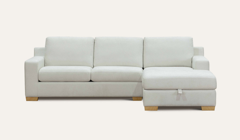 Jackson 3 seat chaise sofa with storage sofa bed | Focus on Furniture