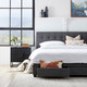 Emily upholstered bed with storage drawers | Focus on Furniture