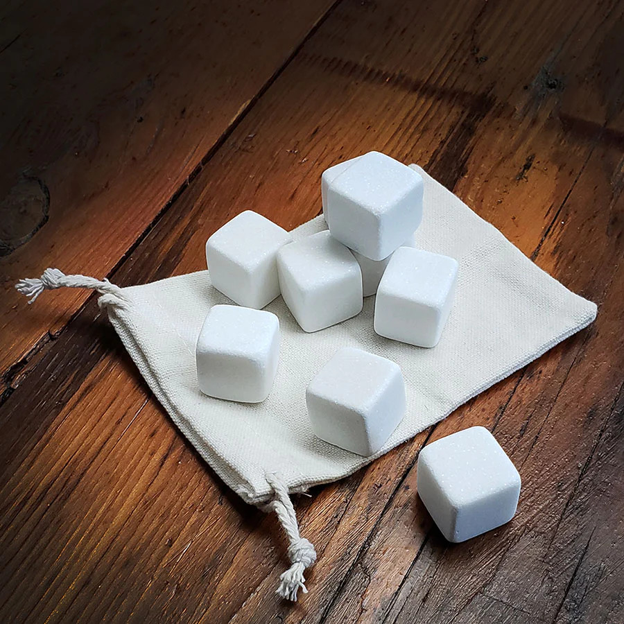 White Marble Whiskey Stones | Trixie & Milo | The Penguin Gallery