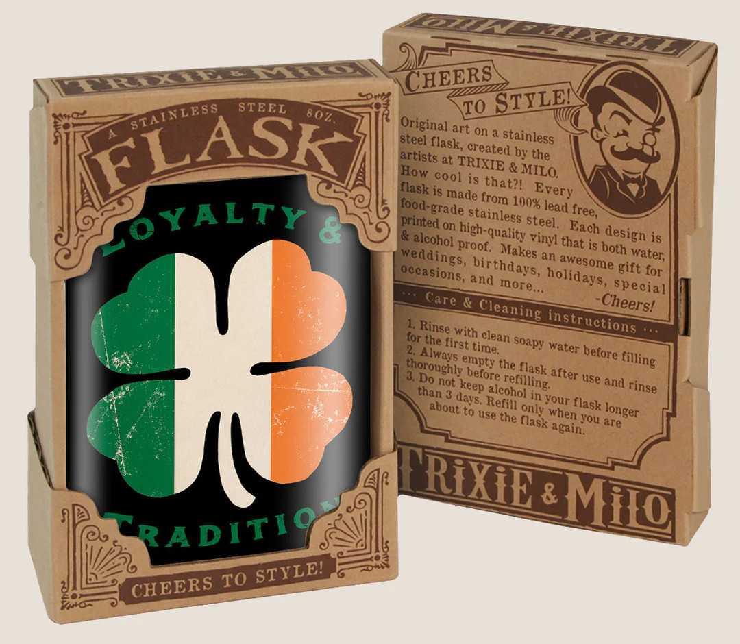 Irish Loyalty & Tradition Flask | Trixie & Milo | The Penguin Gallery