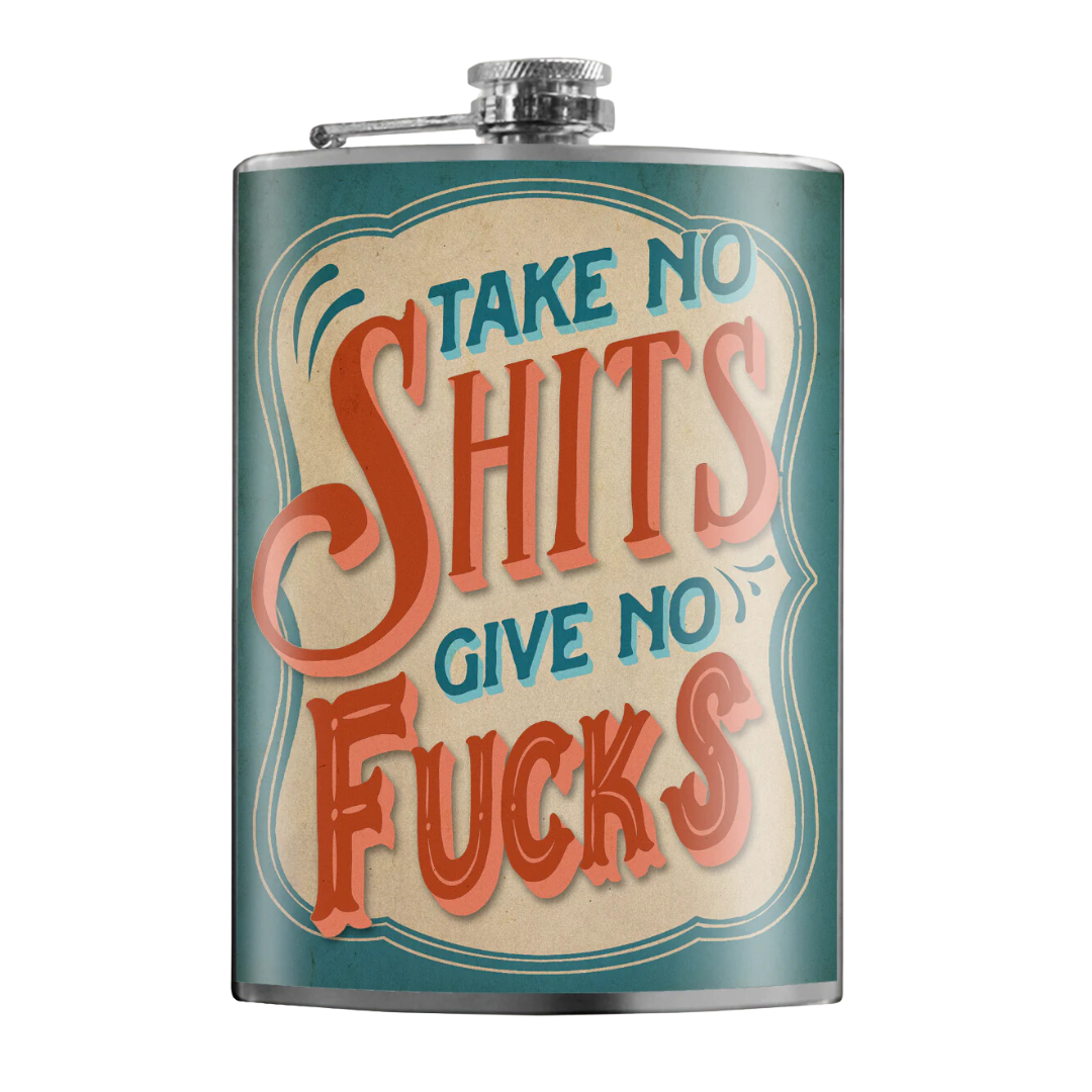 Take No Shit Flask | Trixie & Milo | The Penguin Gallery