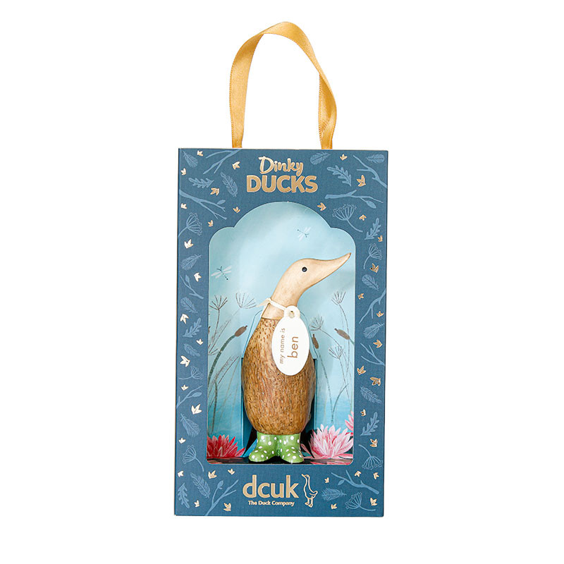 Dinky Duck Boxed Spotty Wellies Green | DCUK | The Penguin Gallery