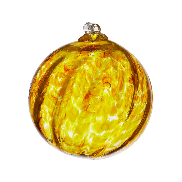 Nature's Whimsy Orb - Bright Yellow | Kitras Art Glass | The Penguin ...