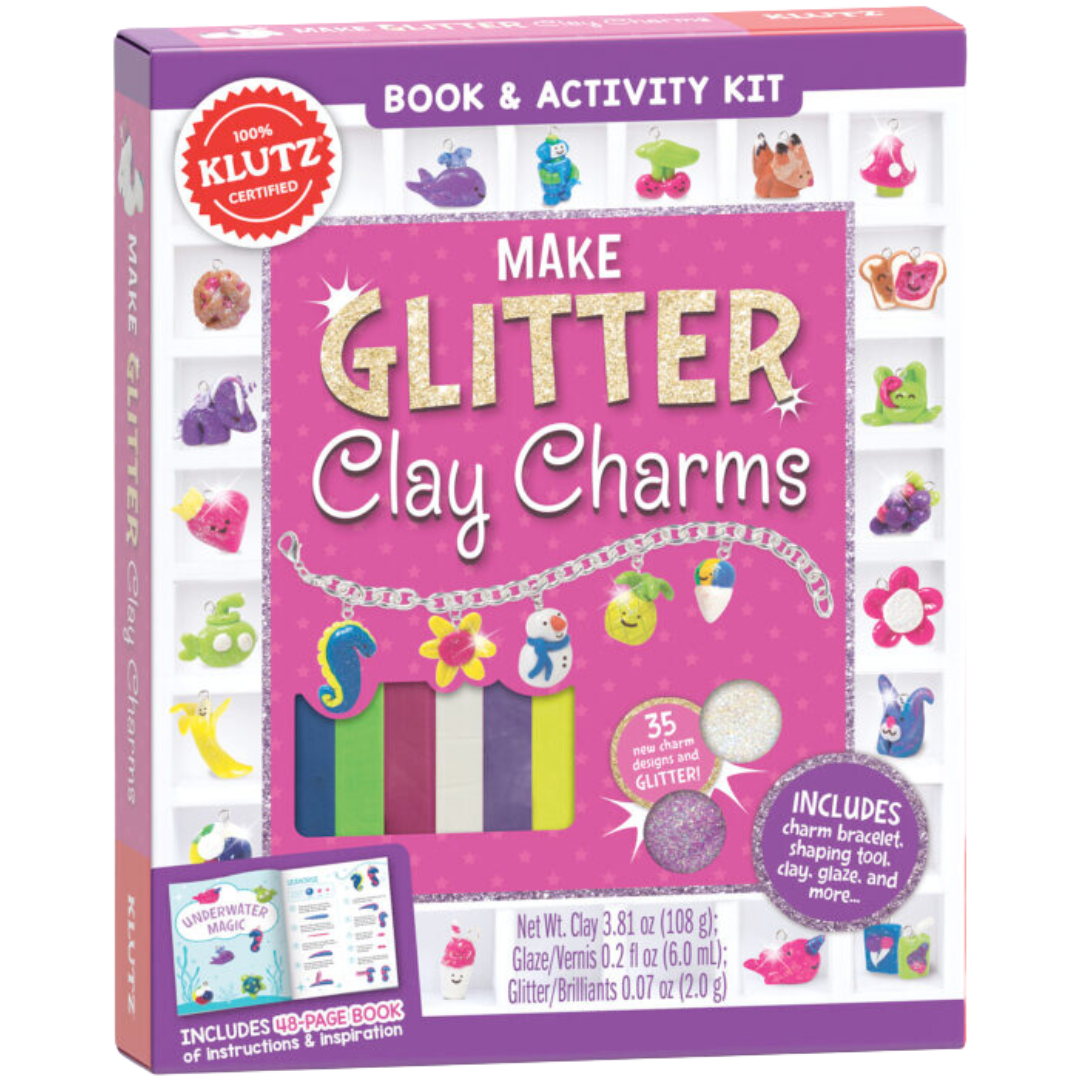 Make Glitter Clay Charms Craft Kit | Klutz Press | The Penguin Gallery